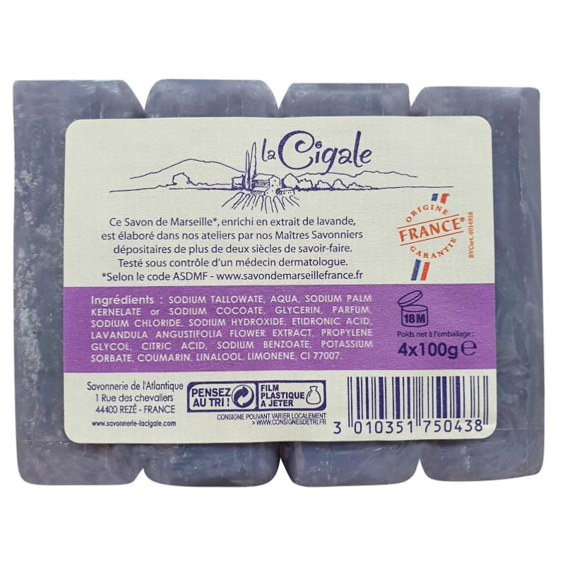 Vente en gros LA CIGALE SAVON LAVANDE 4 x 100g x 15 - Panierexpresspro.fr