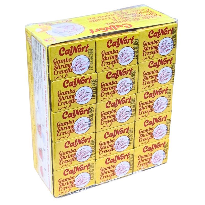 Vente en gros Bouillon Calnort cube display crevette| Carton de 12 x 60 ...