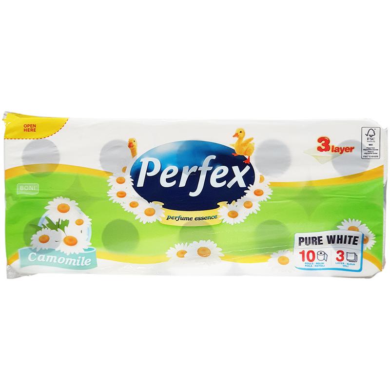 10 RLX PAPIER TOILETTE **PERFEX** 3 COUCHES x 8